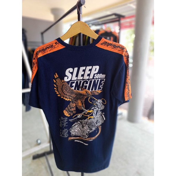 Jual Kaos Racing Cutton Combed sleep engine sablon dtf | Shopee Indonesia