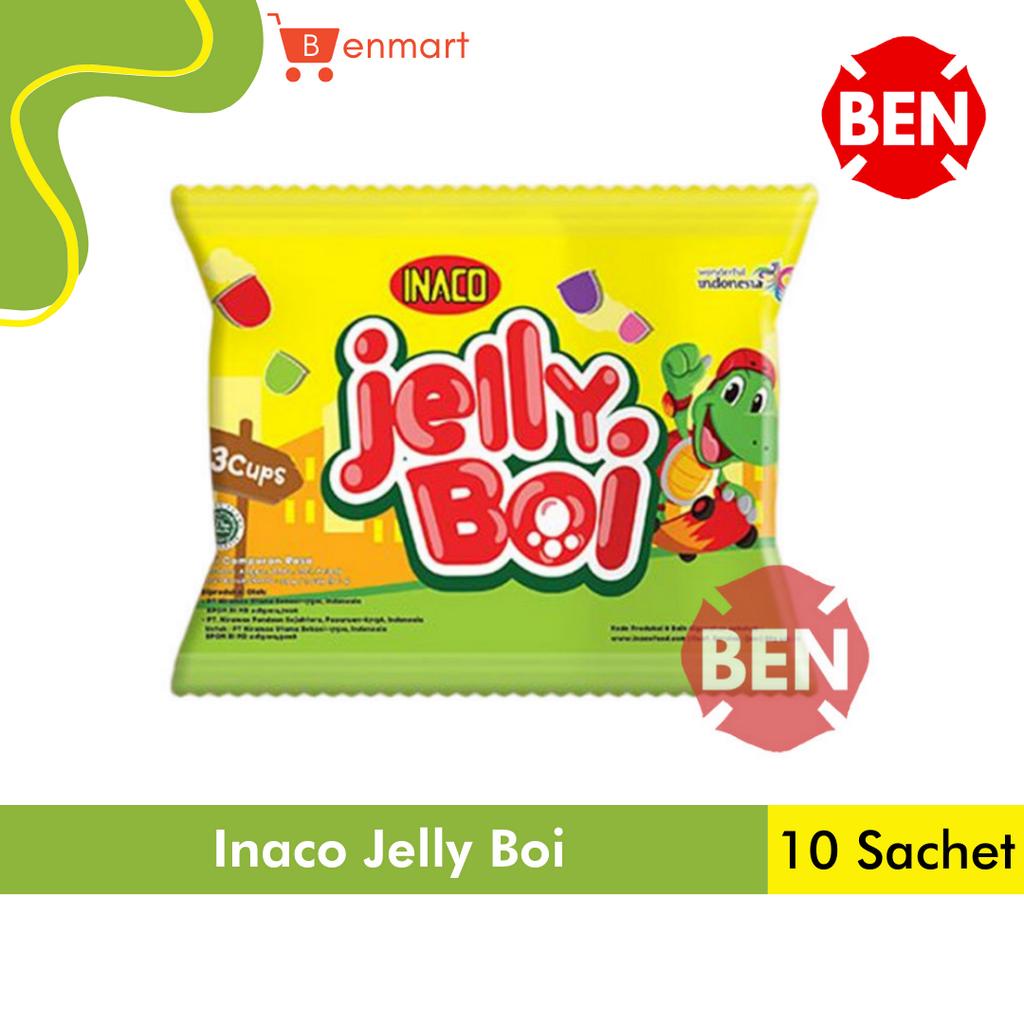Jual Inaco Jelly Boi 1 Renceng 10 Sachet 3 Cups Agar Jeli Nata De Coco ...