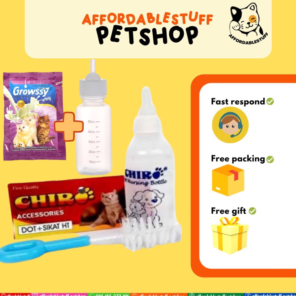 Jual Botol Dot Susu 50cc + Sikat atau Dot + Susu / Dot Susu Kucing ...