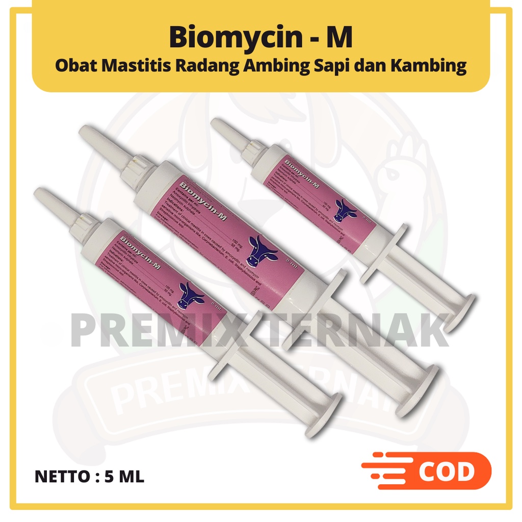 Jual BIOMYCIN M 5 ml - Obat Mastitis untuk Sapi dan Kambing - Obat ...