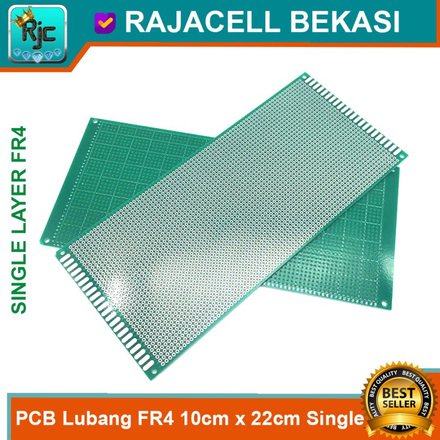 Jual PCB Lubang Prototype PCB bolong 10x22 cm FR4 Fiber Single Layer ...