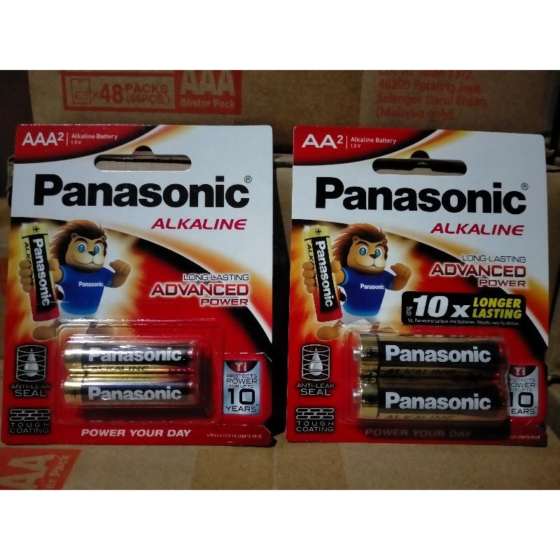 Jual Baterai Panasonic Alkaline AA & AAA 1.5V (isi 2 pcs) | Shopee Indonesia