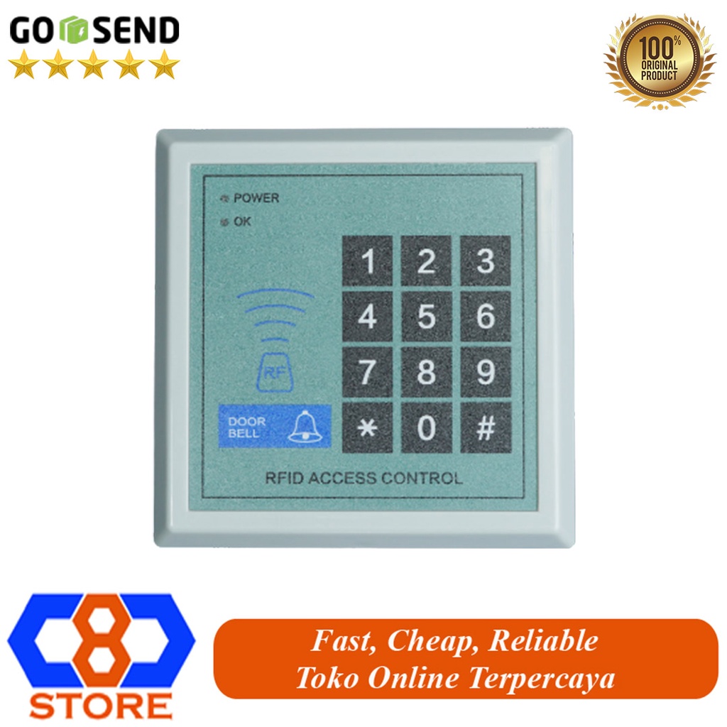Jual AKSES KARTU PIN ACCESS CONTROL RFID CARD 125KHZ SOLUTION MG236 ...