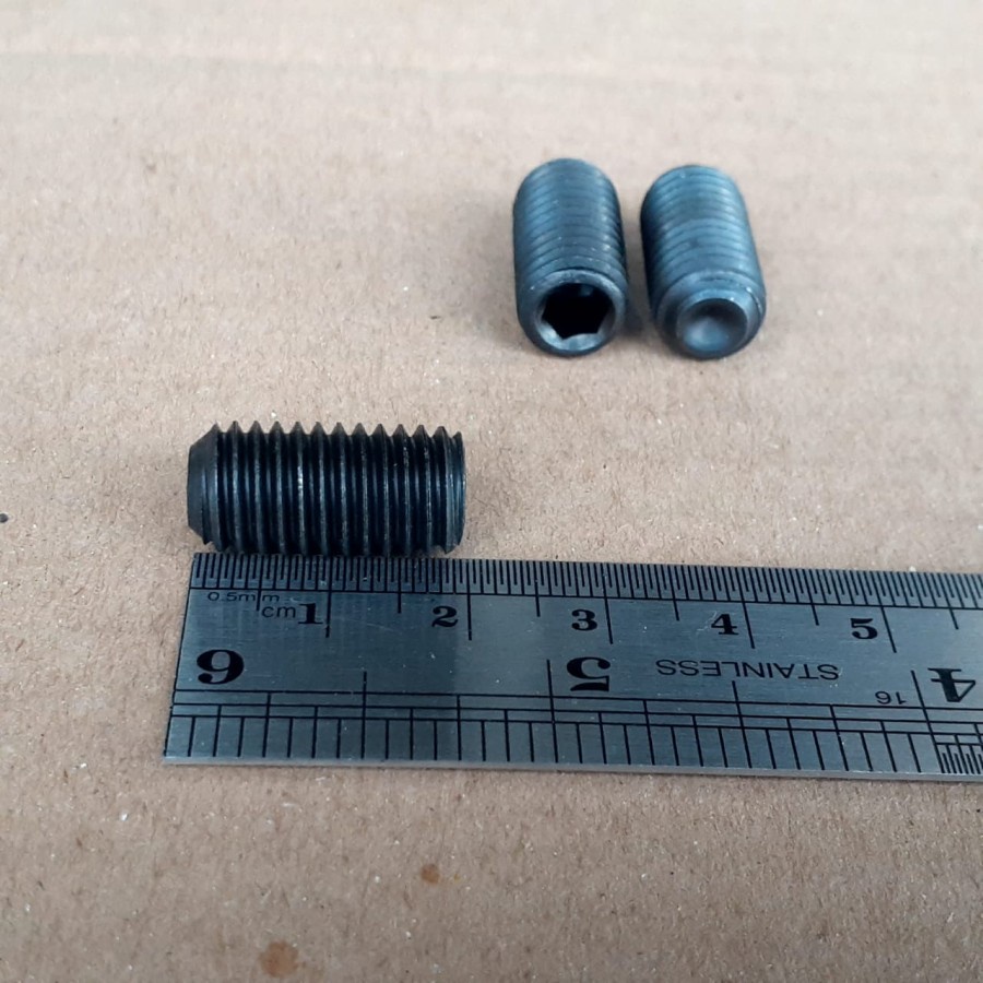 Jual M10X20 BAUT L TANAM BAJA HITAM / BAUT L TANAM M10 X 20 HITAM SOCKET SET SCREW | Shopee ...
