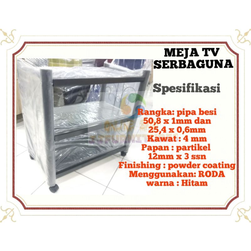 Jual meja tv dorong/meja dorong serbaguna besi | Shopee Indonesia