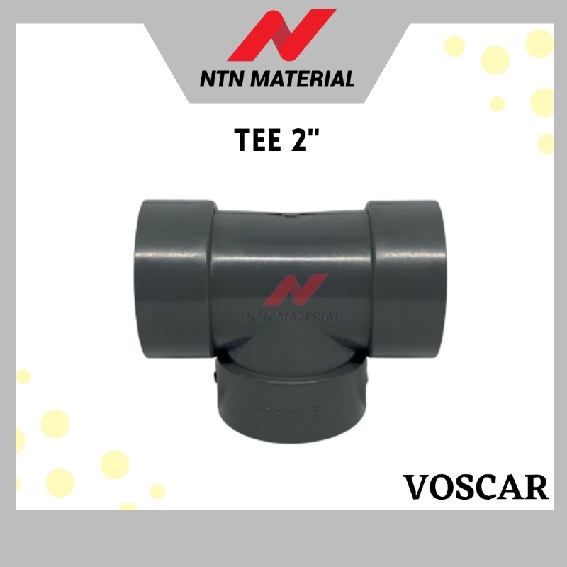 Jual Tee/T Polos D Voscar 2" inch Fitting Pipa PVC | Shopee Indonesia