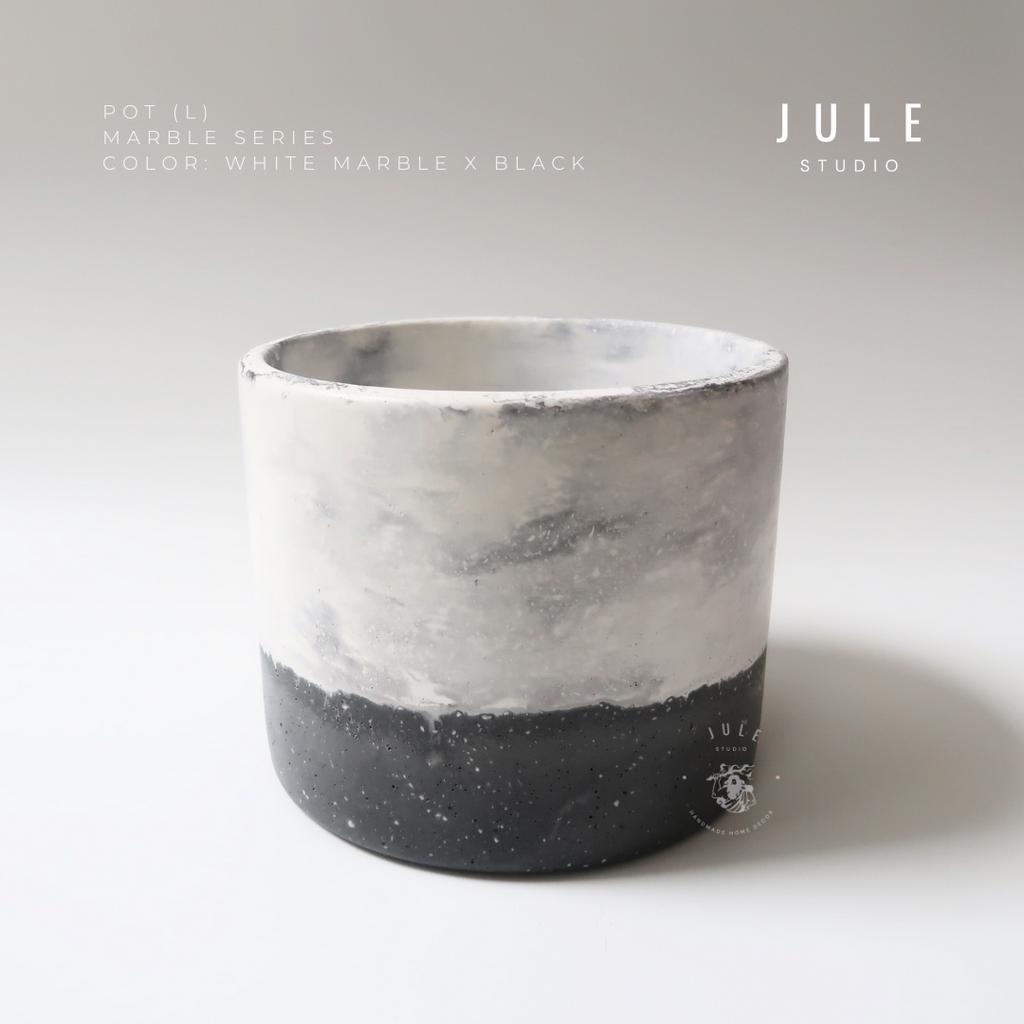 Jual POT (L) Marble Series // concrete pot / planter / pot tanaman ...