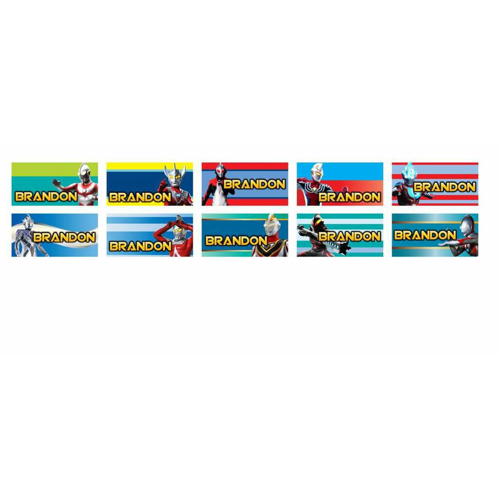 Jual Stiker Label Nama Waterproof Ultraman (Set) | Shopee Indonesia