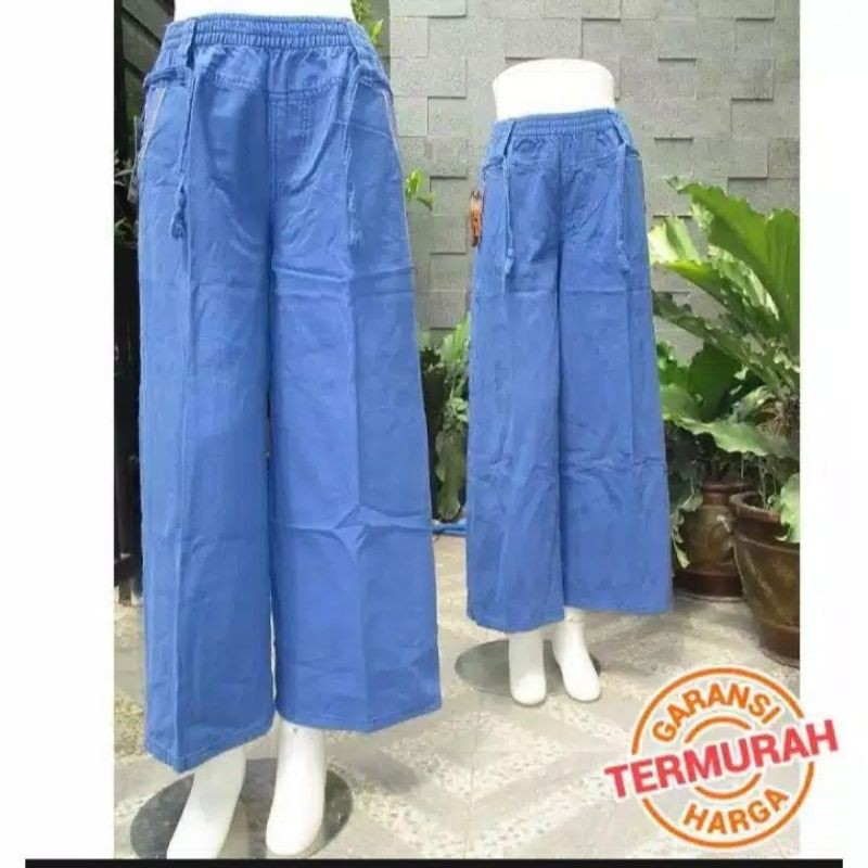 Jual CELANA KULOT JEANS WANITA HIGHT WAIST PREMIUM | Shopee Indonesia