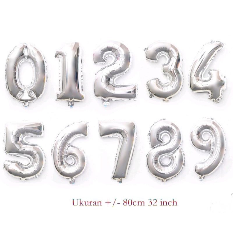 Jual Balon Foil Angka Jumbo 80cm | balon angka jumbo 80cm | Shopee ...