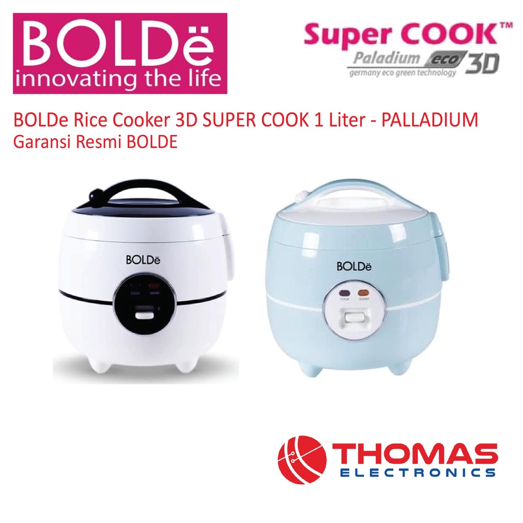 Jual BOLDe Rice Cooker 3D SUPER COOK 1 Liter PALLADIUM Penanak Nasi ...