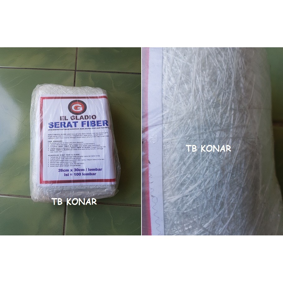 Jual Serat Fiber El Gladio 26cm x 30cm Fiberglass Mat Glass Fiberglas ...