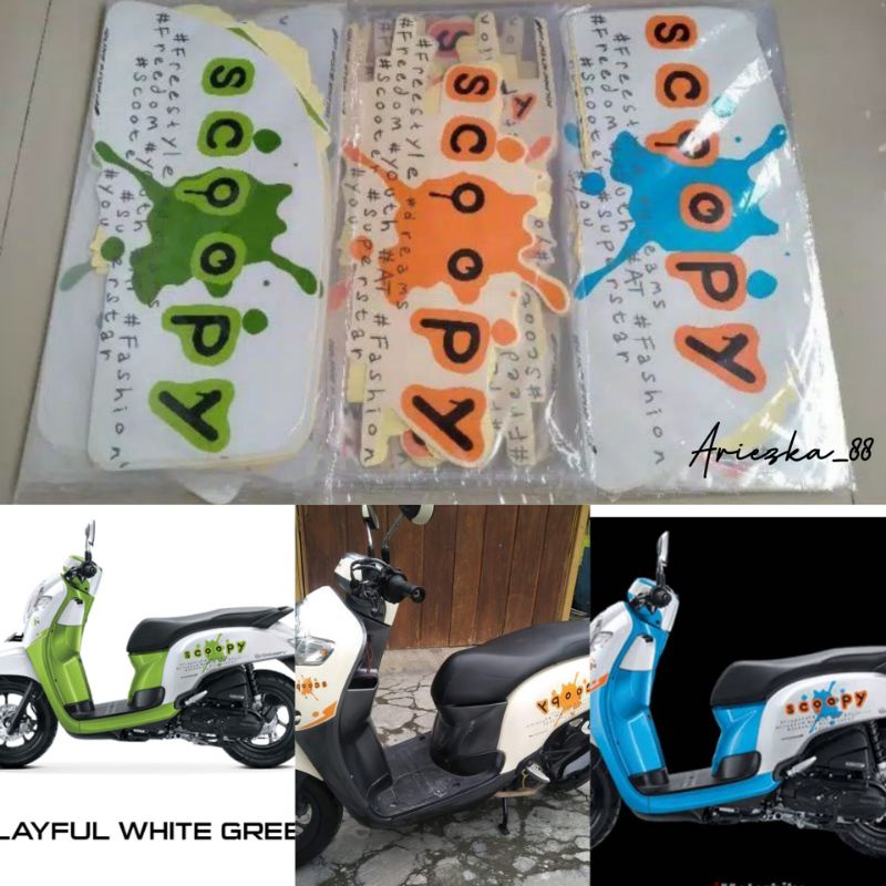 Jual striping scopy scoopy 2017 Playfull / stiker bodi motor scopy 2017 ...