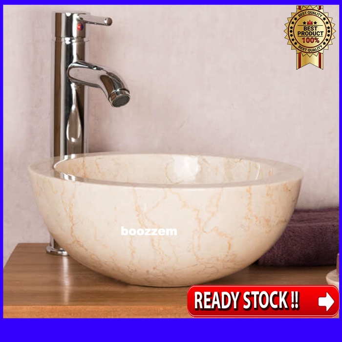 Jual wastafel batu marmer 40cm finishing halus glossy kilap untuk meja ...