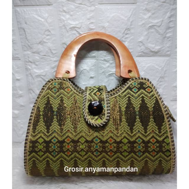 Jual TAS SONGKET JINJING KAYU / Tas Anyaman Pandan/ Tas Mendong / Tas ...