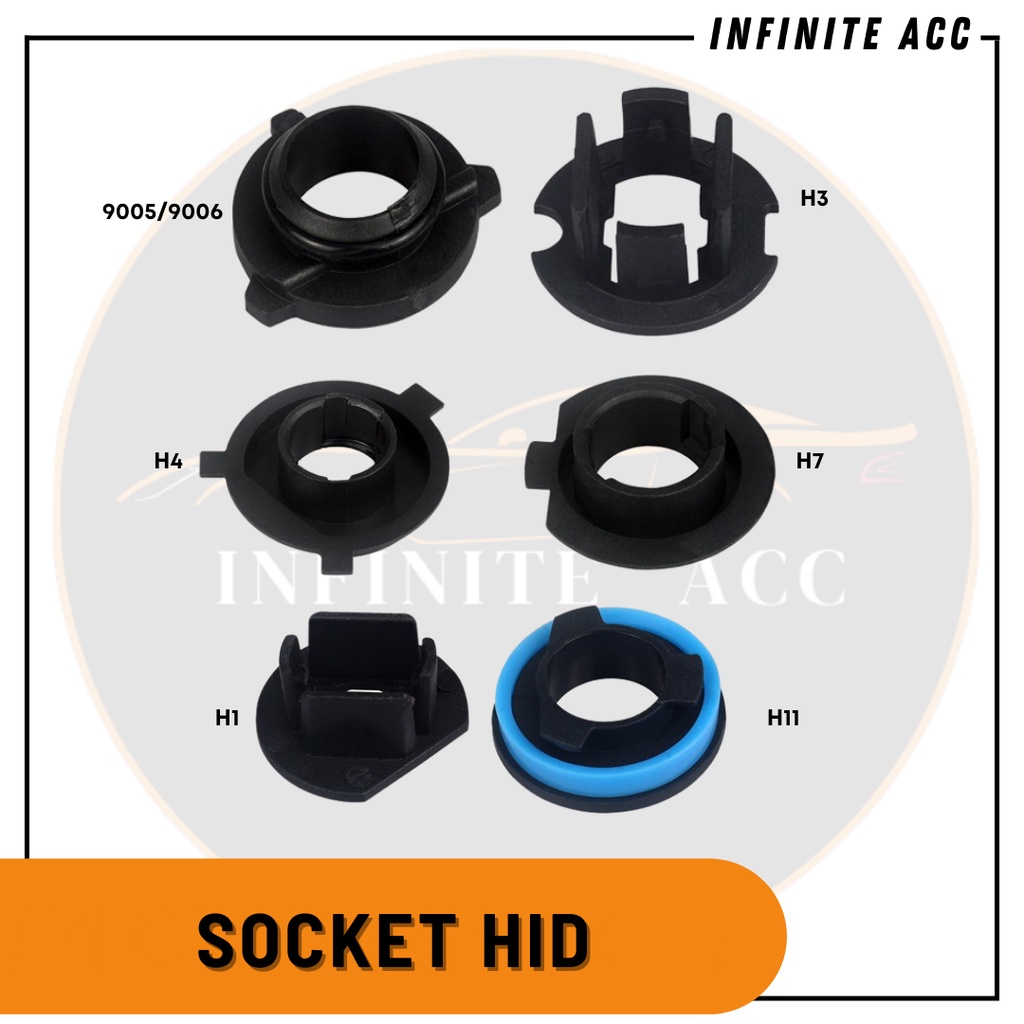 Jual Socket HID LED Head Light Buckle H11 H8 9005 9006 H3 H4 H1 H7 ...