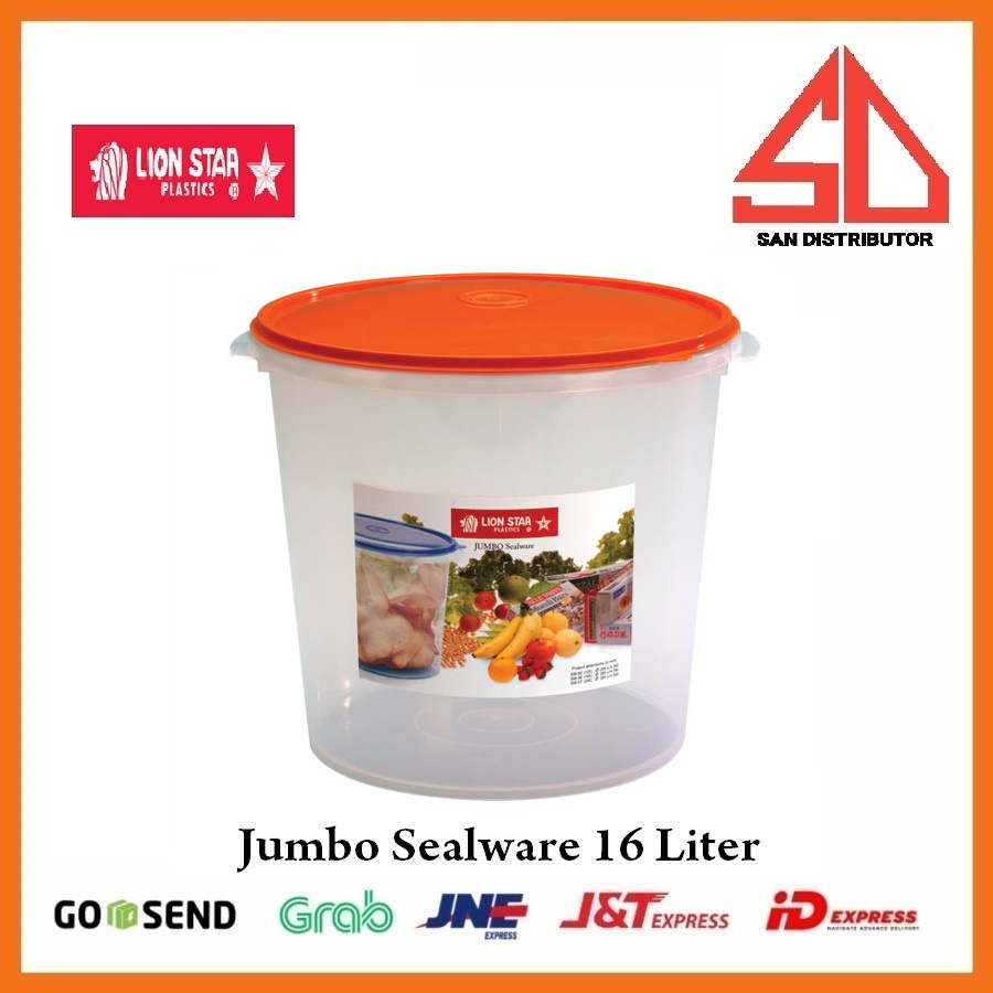 Jual Toples kerupuk 16L lion star SW-36 Jumbo Sealware 16 Litre kedap udara | Shopee Indonesia