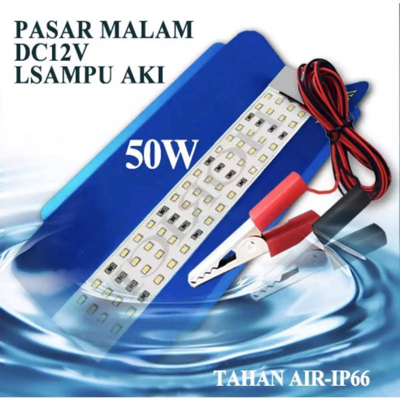 Jual LAMPU JALAN 50W 12V DC PJU /SUNLAMP JEPIT AKI/SOROT OUTDOOR LAMPU ...