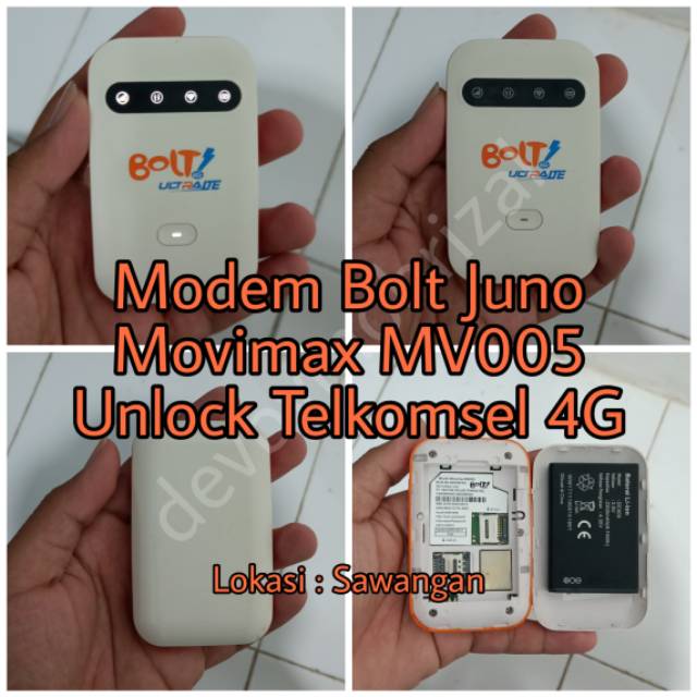 Jual Modem Bolt Juno Moovimax MV005 Unlock 4G Second | Shopee Indonesia