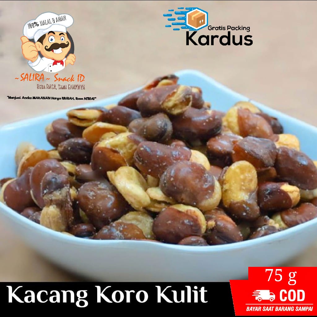 Jual KACANG KORO KULIT 75g - TEMAN NGEMIL | RASA DIJAMIN NAGIH makanan ...