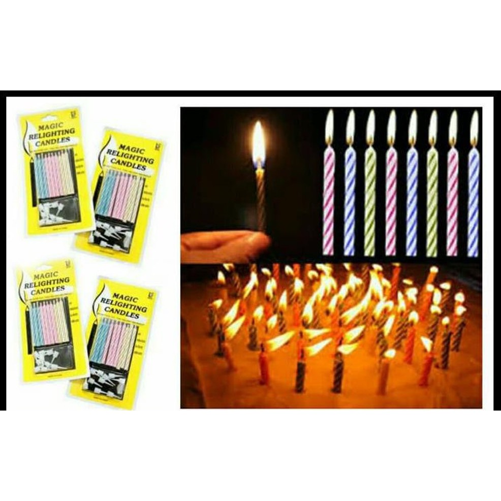 Jual Lilin Magic Relighting Candles Isi 10 pcs / Lilin Magic Grosir ...