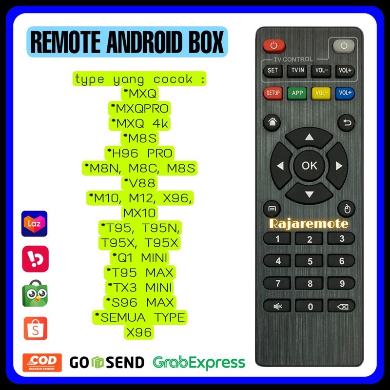 Jual REMOT REMOTE ANDROID TV BOX MXQ H96 V88 T95 TX X96 011 | Shopee ...