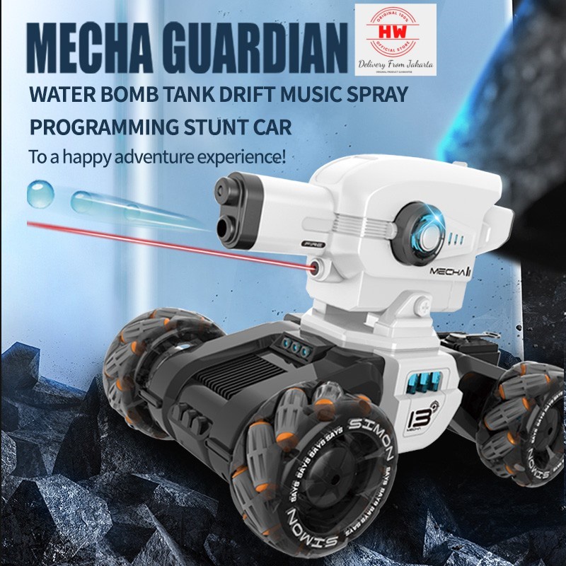 Jual Remote Control Water Bomb Mecha Tank with Cool LED Music & Mist ...