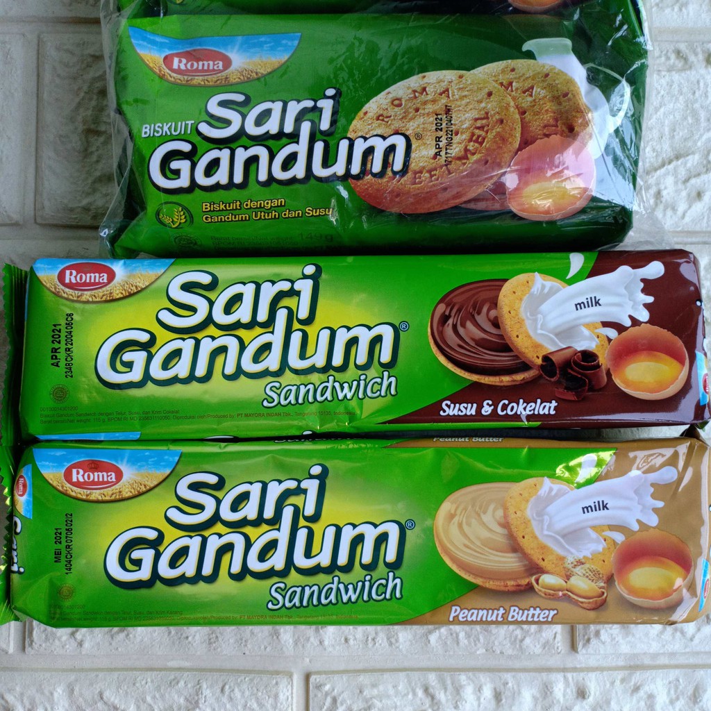 Jual Biskuit Roma Sari Gandum Biscuit Sandwich Susu Coklat Cokelat ...