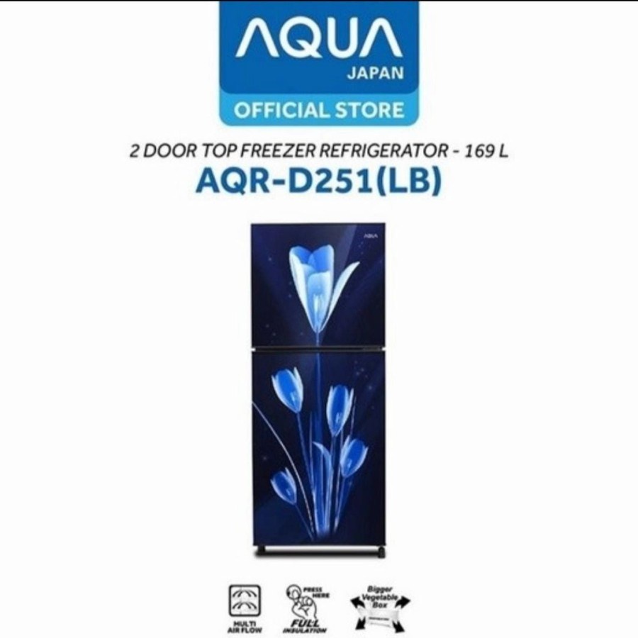 Jual KULKAS AQUA AQR-D251 LB/LK 2 PINTU 251LB / 251LK | Shopee Indonesia
