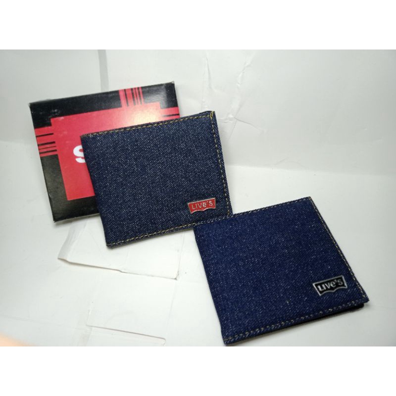 Jual Dompet pria kantor / dompet pria bahan jeans variasi logo lives ...
