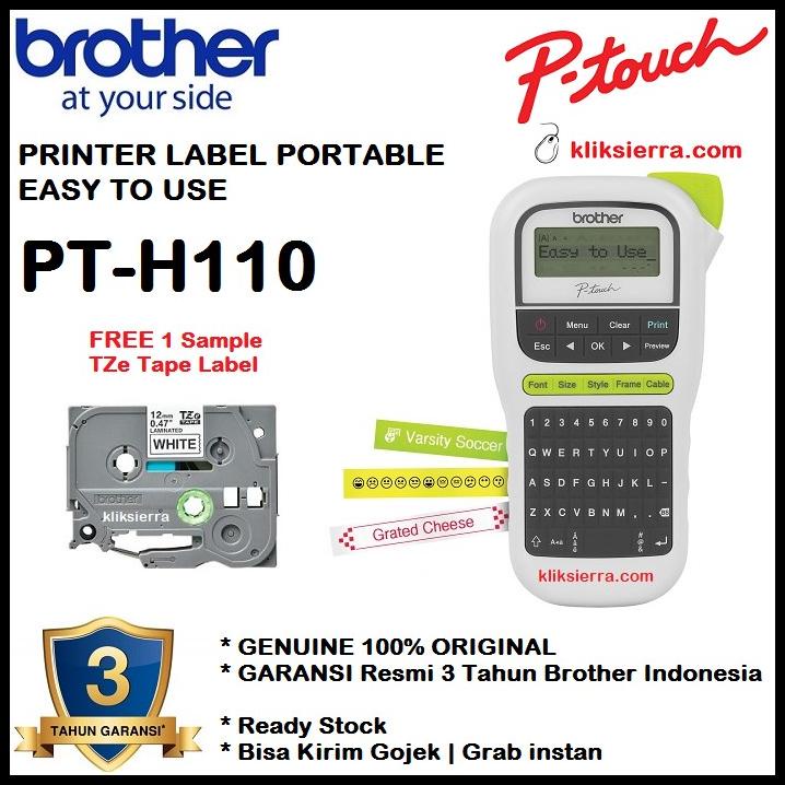 Jual Brother Label Printer Pt-H110 Label Maker | Shopee Indonesia