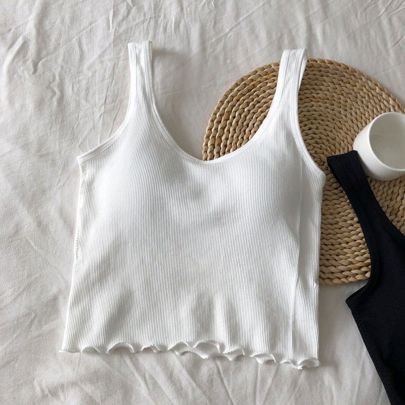 Jual Tanktop Korean wanita dengan tali trap singlet Korean croptop ...