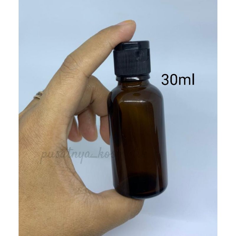 Jual Botol Kaca Amber Tutup Fliptop 5ml/15ml/20ml/30ml Botol Kaca Fliptop | Shopee Indonesia