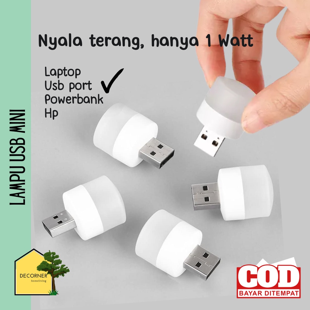 Jual Lampu LED Mini USB 1Watt Cute Night Lamp | Shopee Indonesia