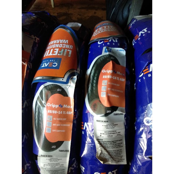 Jual Ban Import motor Matic // CEAT LIFE MAX Dan GRIPP MAX 80/90 Ring ...