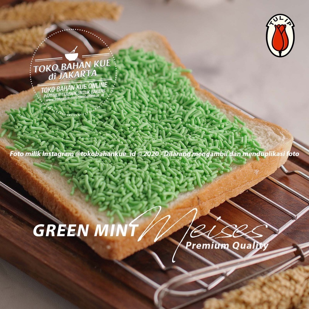 Jual Tulip Meises Chocorice Green 100gr Cokelat Topping Meses Ceres ...