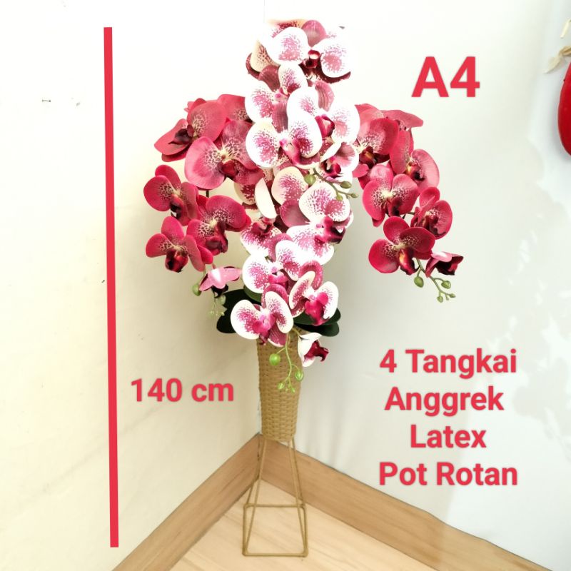 Jual BUNGA ANGGREK LATEX SUDUT POJOK SET POT RTN KERUCUT65 HIAS ...