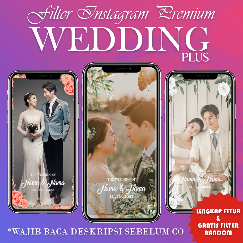 Jual FILTER WEDDING PREMIUM MURAH - PERLENGKAPAN NIKAH / ENGAGEMENT ...