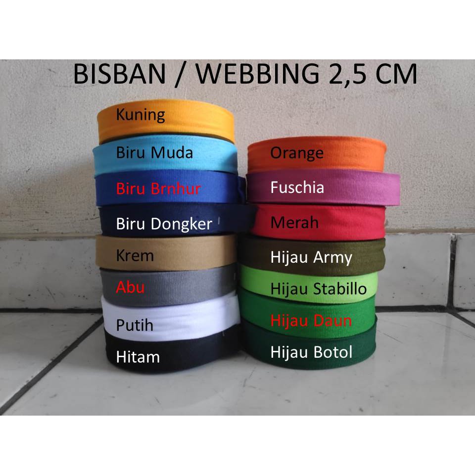 Jual Bisban / Webbing 2,5 cm | Shopee Indonesia