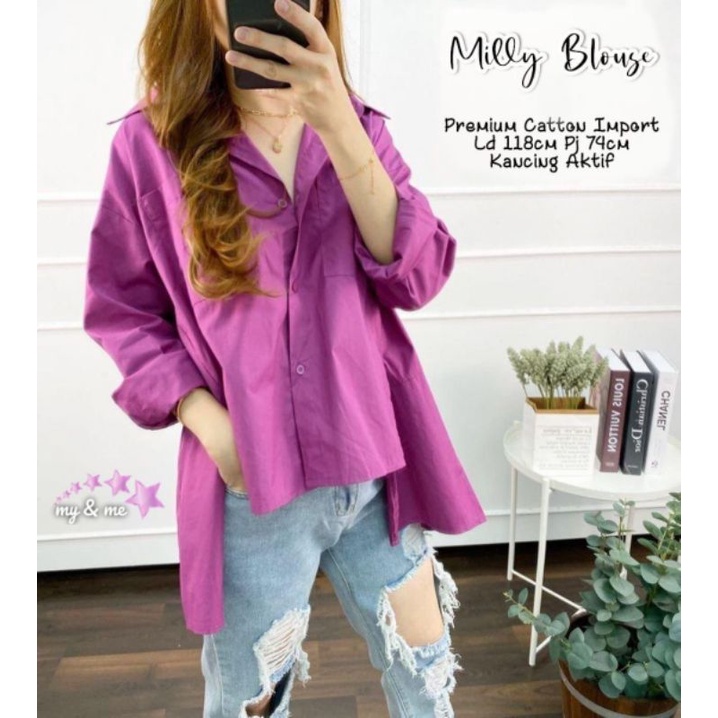 Jual Milly Blouse /atasan | Shopee Indonesia