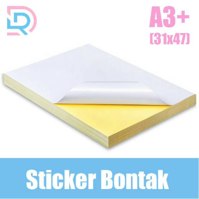 Jual Cetak Stiker Bontak A3+ Murah FREE POTONG (BENTUK KOTAK) | Shopee ...