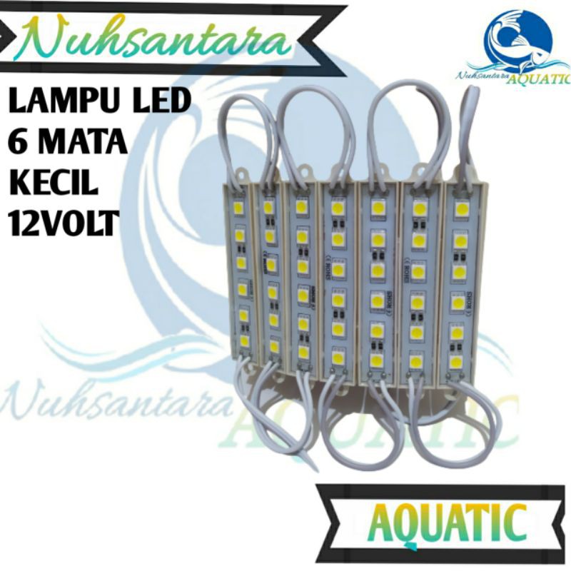 Jual LAMPU LED MODUL STRIP 6 MATA KECIL SMD 5050 12 VOLT 1,2 WATT ...