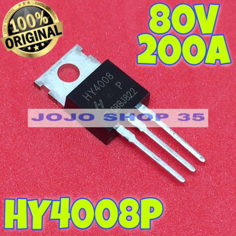 Jual MOSFET ASLI HY4008P HY4008 HY 4008 HY 4008P hy4008 hy4008p N-Channel 200A 80V TO-220 (body ...