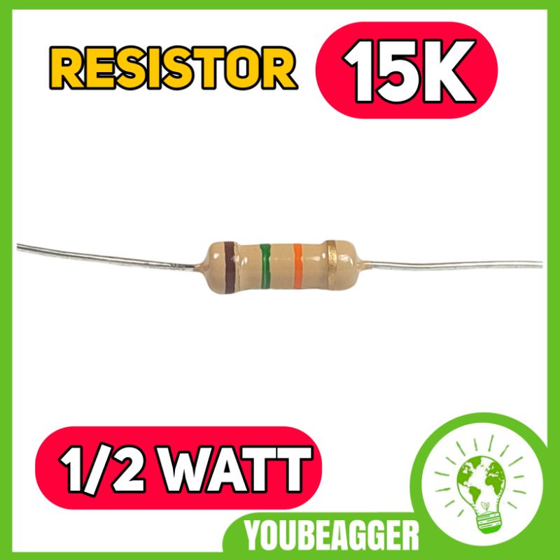Jual Resistor 15K ohm 1/2 watt 1/4 watt | Shopee Indonesia