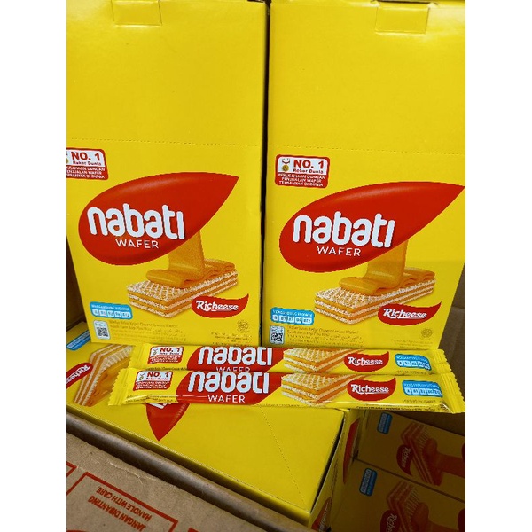 Jual nabati wafer rasa keju 6g ( 6gr / 20pcs / box) | Shopee Indonesia