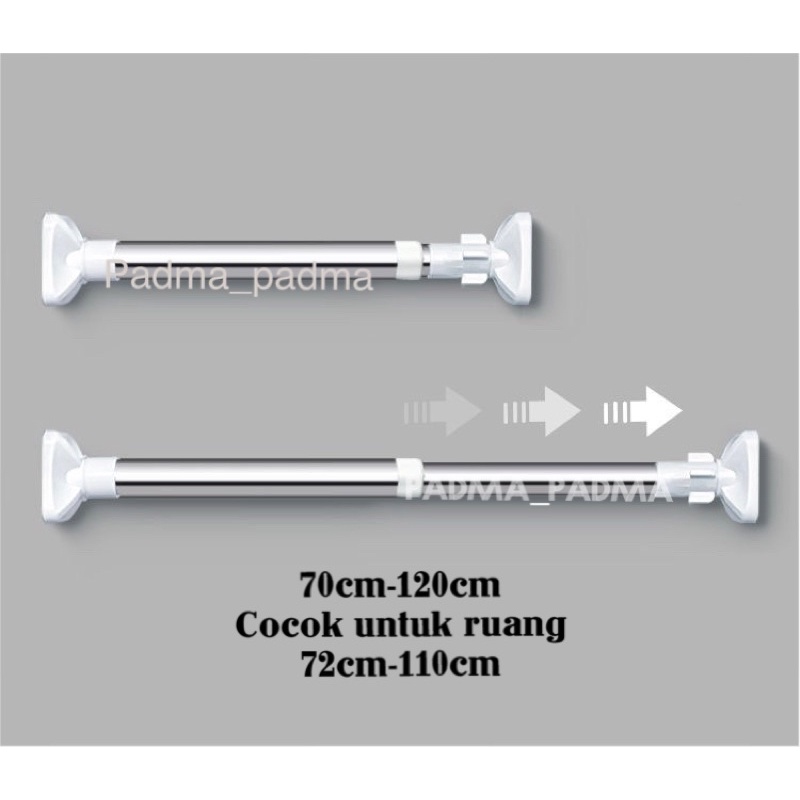 Jual TIANG PIPA FLEKSIBEL 70CM-120CM TANPA PAKU/TIANG JEMURAN BAJU ...