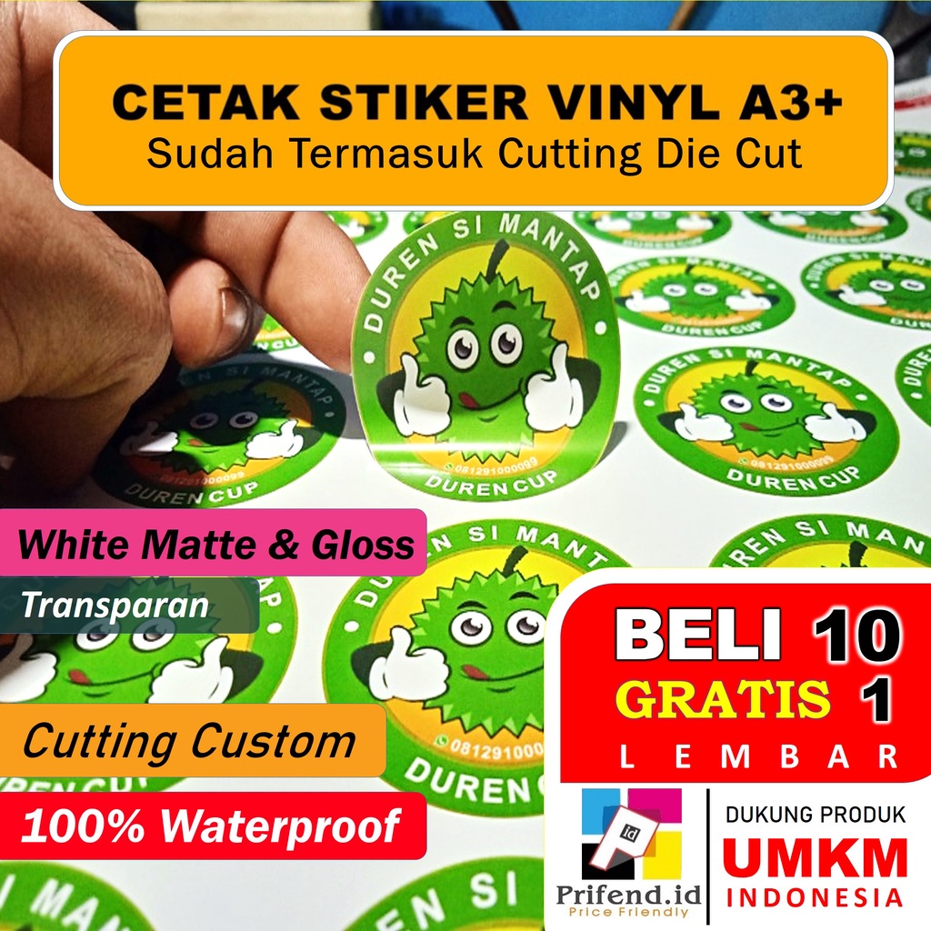 Jual Cetak Stiker Vinyl / Cetak Stiker Label Kemasan / Label Usaha ...