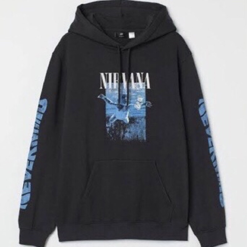 Jual HM FULL TAG NEW NIRVANA RAINBOW HOODIE RED FONT DARK GREY UTERO ...