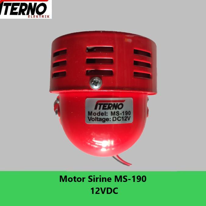 Jual Mini Motor Sirine Sirene MS-190 MS190 220VAC 12VDC 24VDC Iterno ...