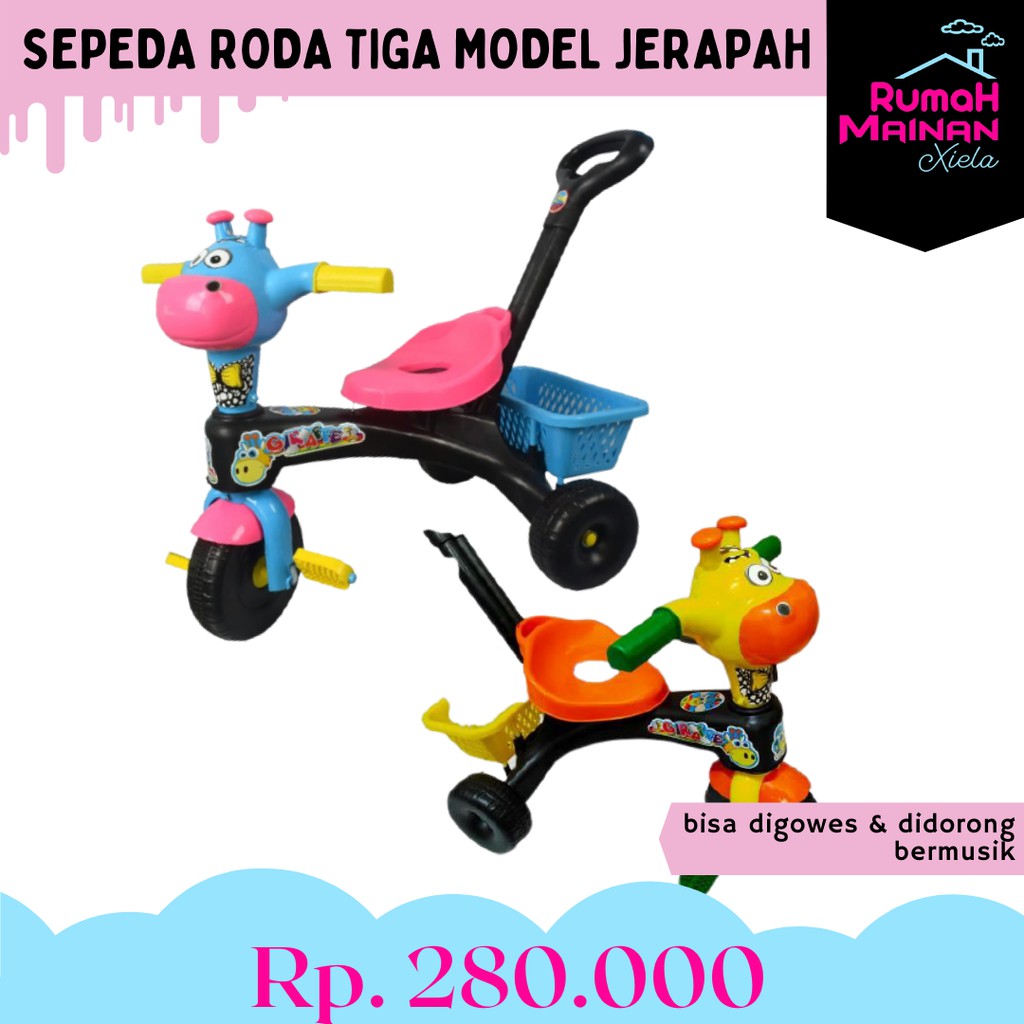 Jual SEPEDA RODA TIGA MODEL JERAPAH - SEPEDA ANAK DORONG - 1526 ...
